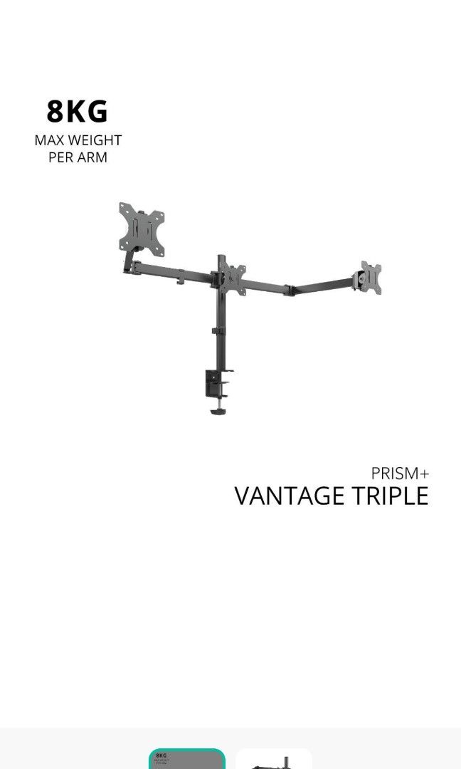 Prism+ Vantage Triple Monitor Arm, Computers & Tech, Parts ...