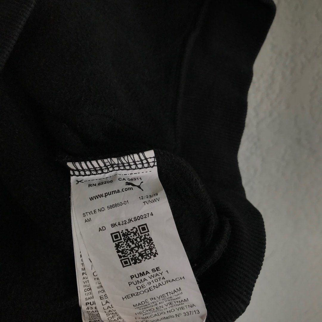 Puma embossed logo black hoodie, Men's Fashion, Tops & Sets, Hoodies on ...