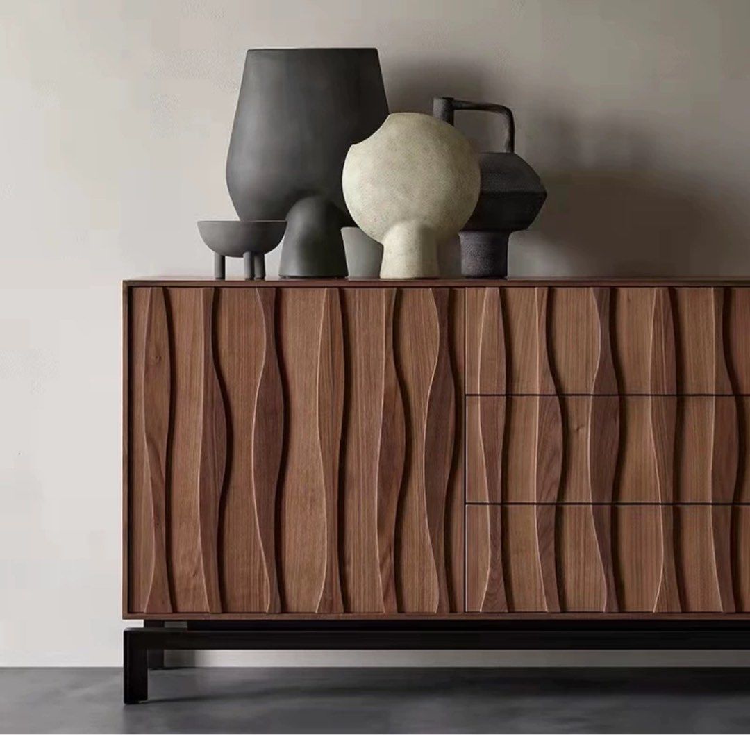 RAINE Rustic Walnut Sideboard, Furniture & Home Living, Furniture, Tables & Sets on Carousell