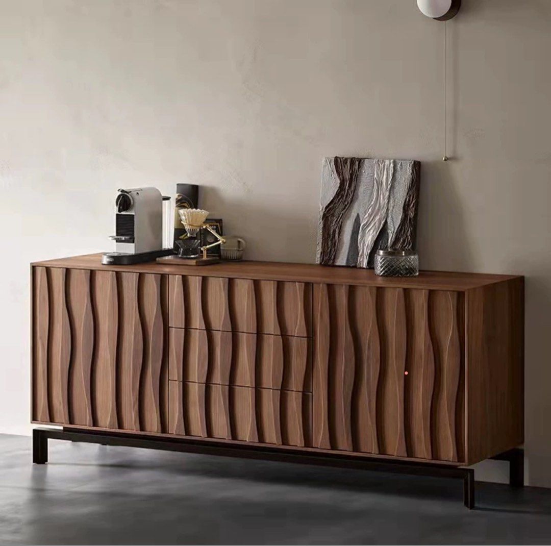RAINE Rustic Walnut Sideboard, Furniture & Home Living, Furniture, Tables & Sets on Carousell