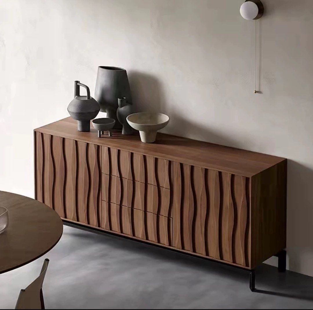 RAINE Rustic Walnut Sideboard, Furniture & Home Living, Furniture, Tables & Sets on Carousell