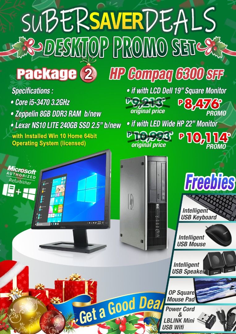 Refurb Slim Desktop Package with Windows 10 HOME OS Installed ...