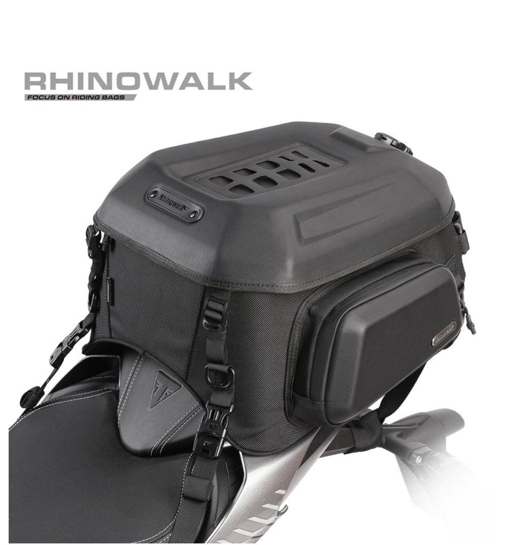 Rhinowalk Motorcycle rear tail bag (Expandable), Motorcycles ...