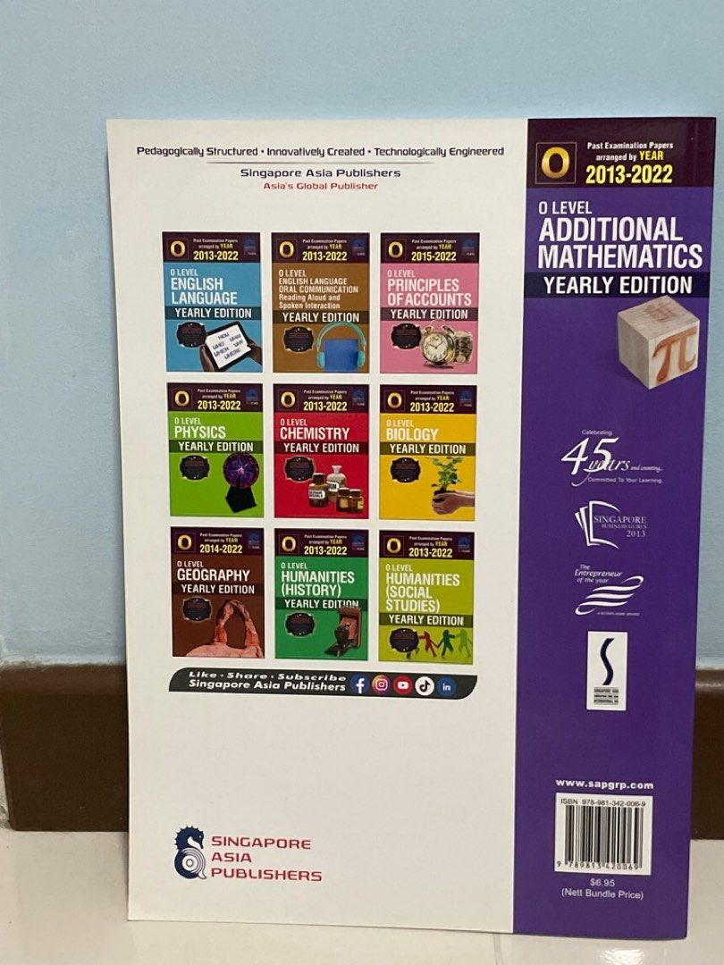 Sec 4 TYS | Ten Year Series | Past Year Papers | O level Papers | Assessment books | HCL Math ...