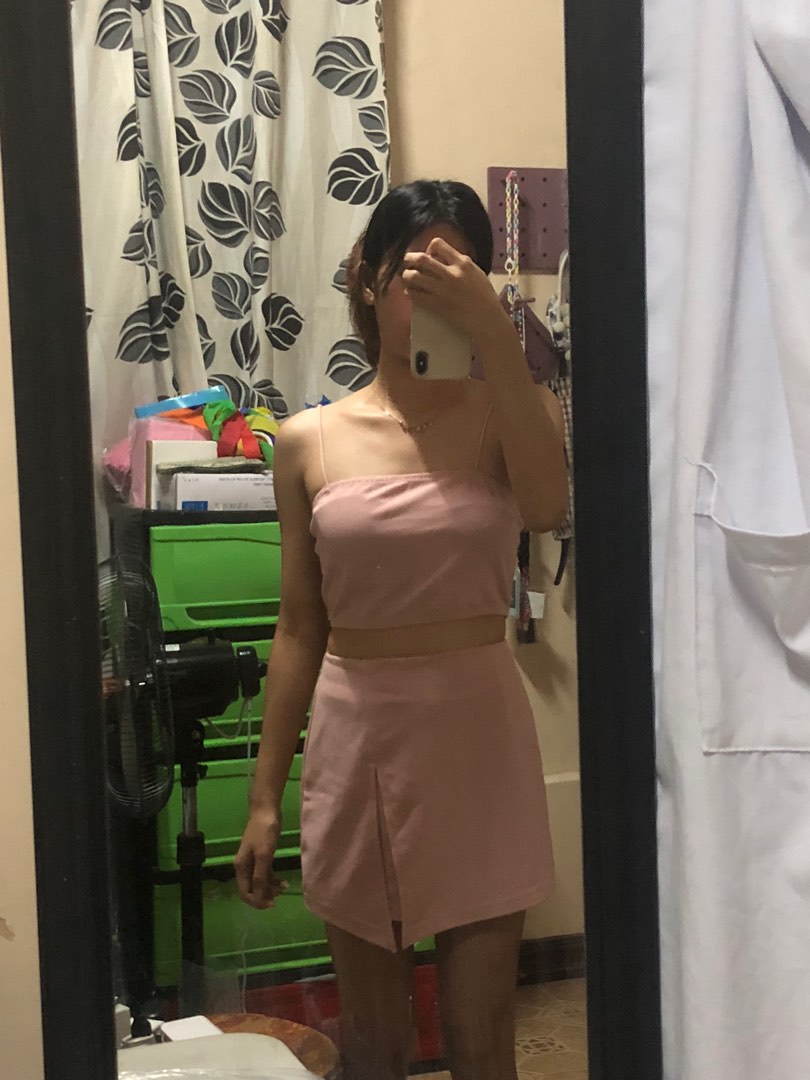 SHEIN Cropped Top and Skort Set, Women's Fashion, Dresses & Sets, Sets ...
