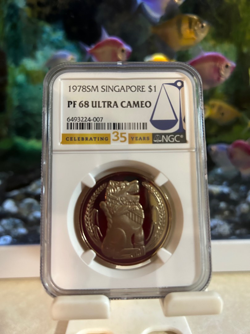 Singapore $1 - (1978) "Merlion Proof" NGC graded PF 68 ULTRA CAMEO, Hobbies & Toys, Memorabilia ...