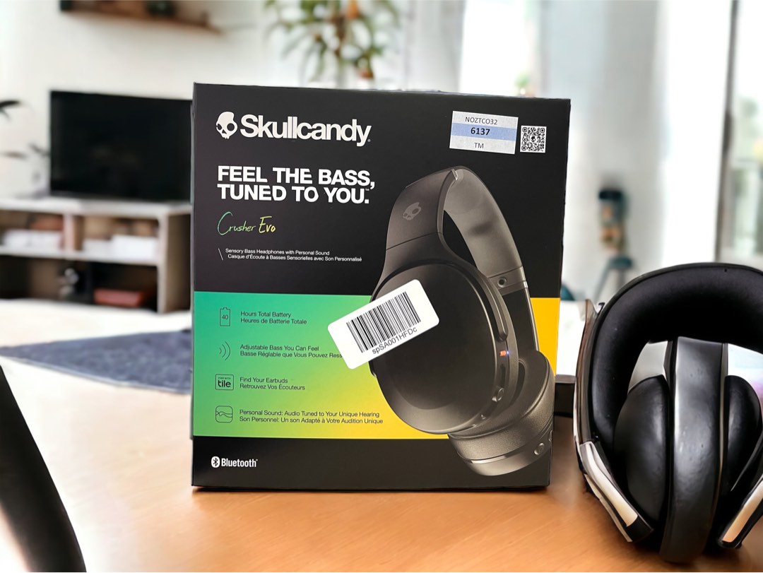 Skullcandy Crusher Evo Wireless Over-Ear Headphone - True Black, Audio ...