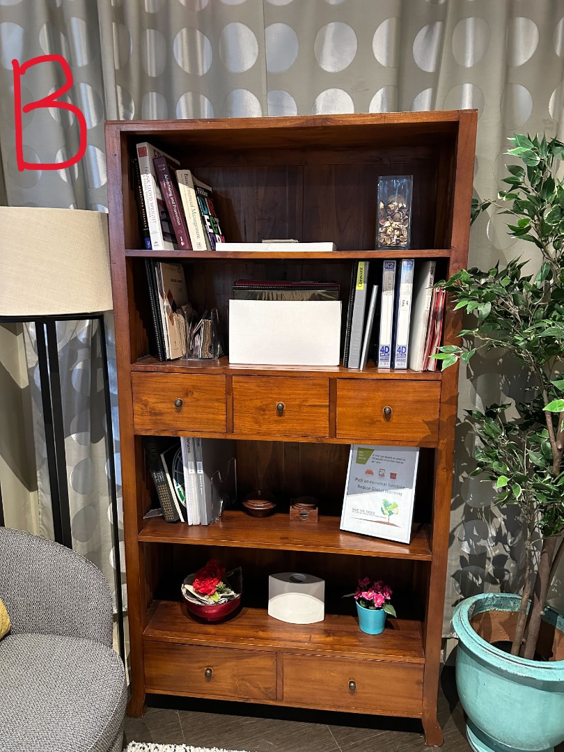 Solid Teakwood Bookshelf, Furniture & Home Living, Furniture, Shelves ...