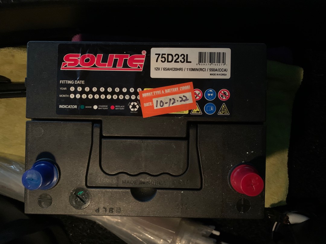 SOLITE Car Battery (12V/65AH/550A), Car Accessories, Electronics ...