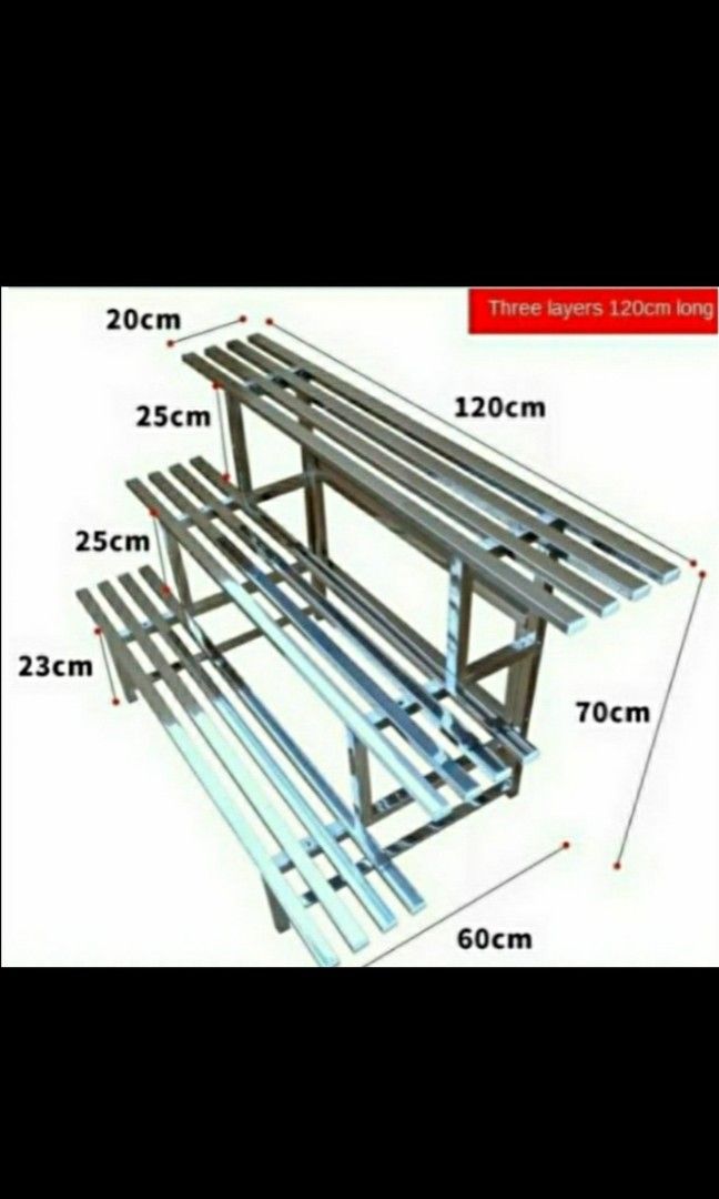 Stainless Steel Rack (3 layer), Furniture & Home Living, Furniture ...