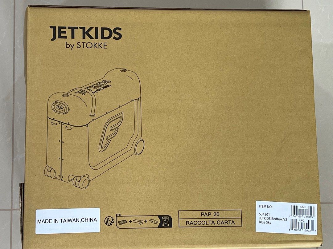 Stokke Jetkids Bedbox v3 Sky Blue, Hobbies & Toys, Travel, Luggage on ...