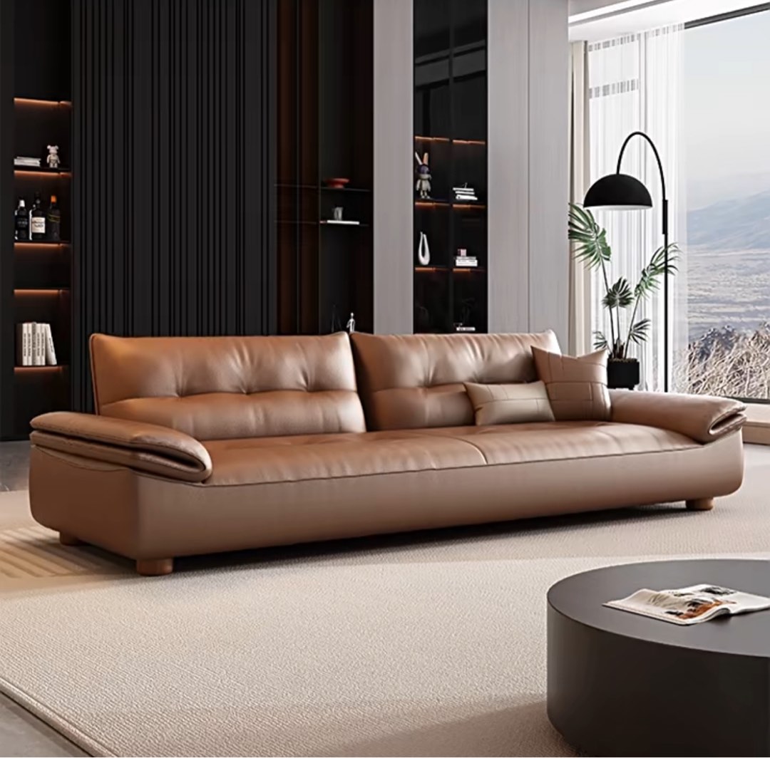 SYMPHONY Modern Leather Sofa, Furniture & Home Living, Furniture, Sofas on Carousell