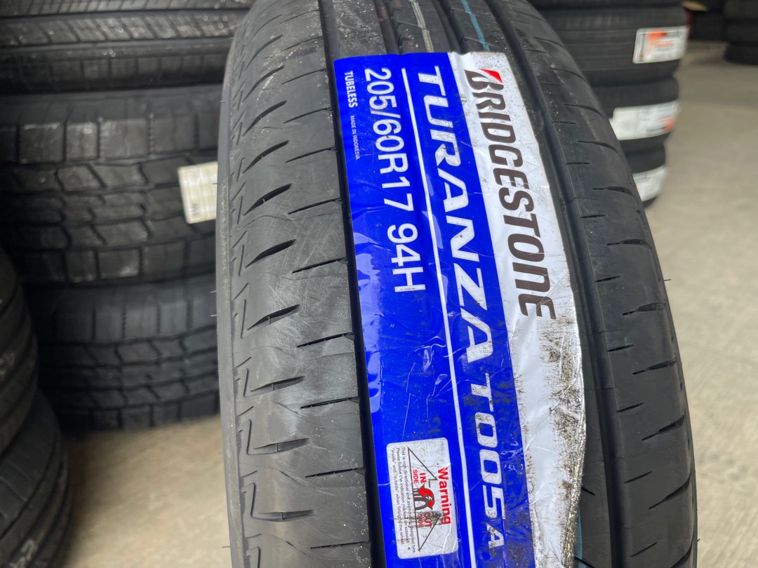 Tayar baru 205 60 17 Bridgestone turanza t005a ativa new tyres, Auto Accessories on Carousell