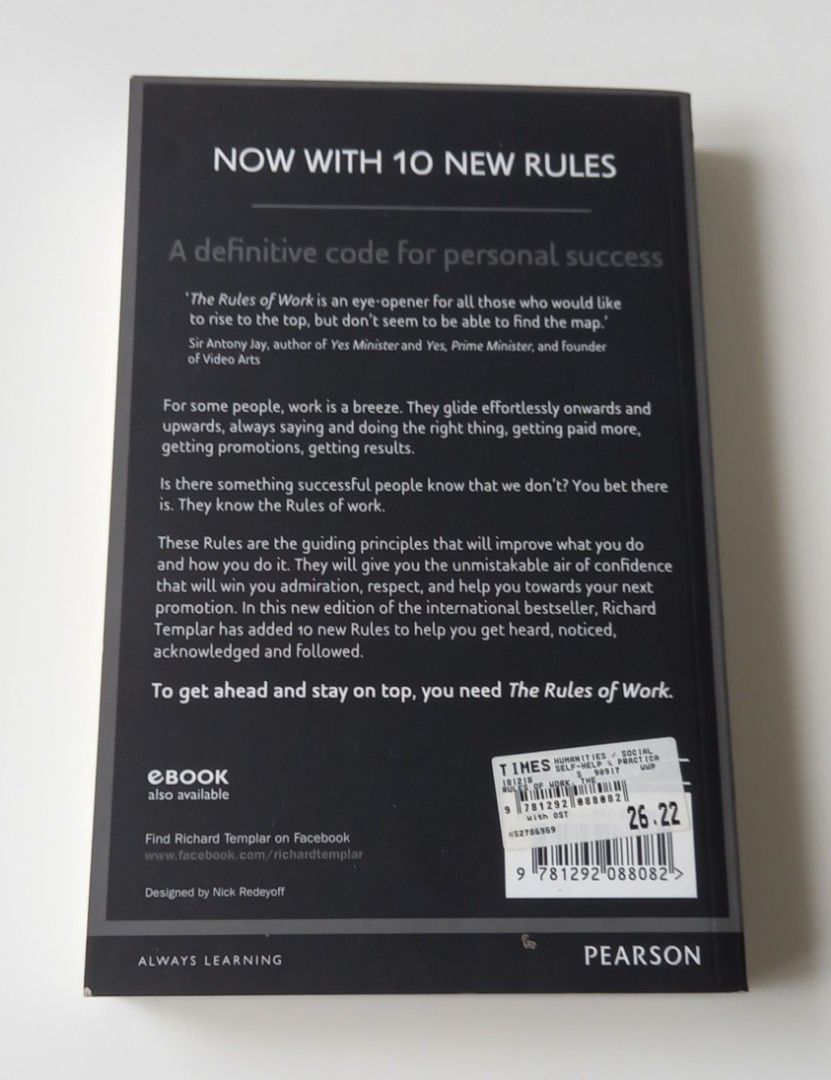 The Rules of Work: A Definitive Code for Personal Success by Richard ...