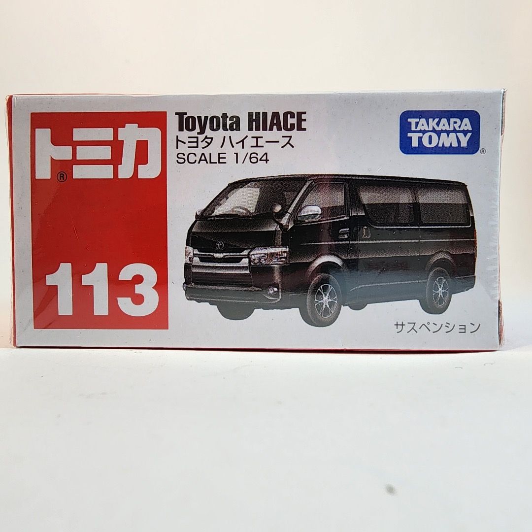 TOMICA TAKARA TOMY VAN TOYOTA HIACE 113 BLACK HITAM 1/64 KERETA MAINAN ...