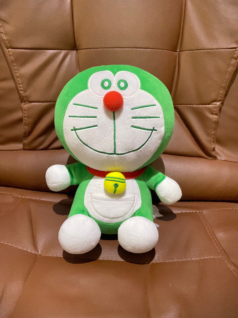 Uniqlo Green Doraemon Plush, Hobbies & Toys, Toys & Games on Carousell