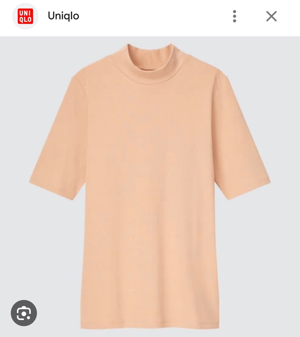 Uniqlo High neck half sleeve, Women's Fashion, Tops, Blouses on Carousell