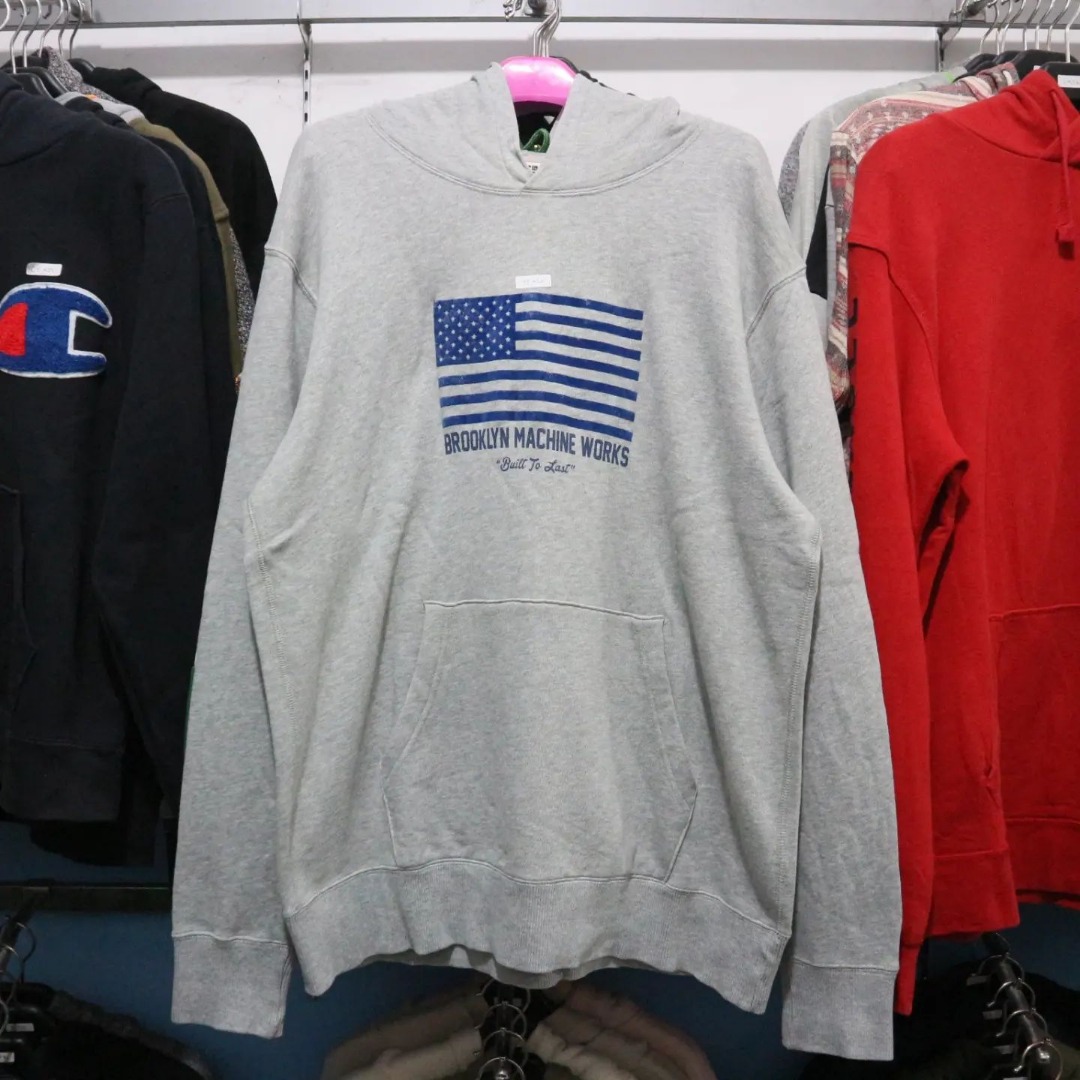 Uniqlo X Brooklyn Machine Works "Built To Last" Hoodie, Fesyen Pria ...