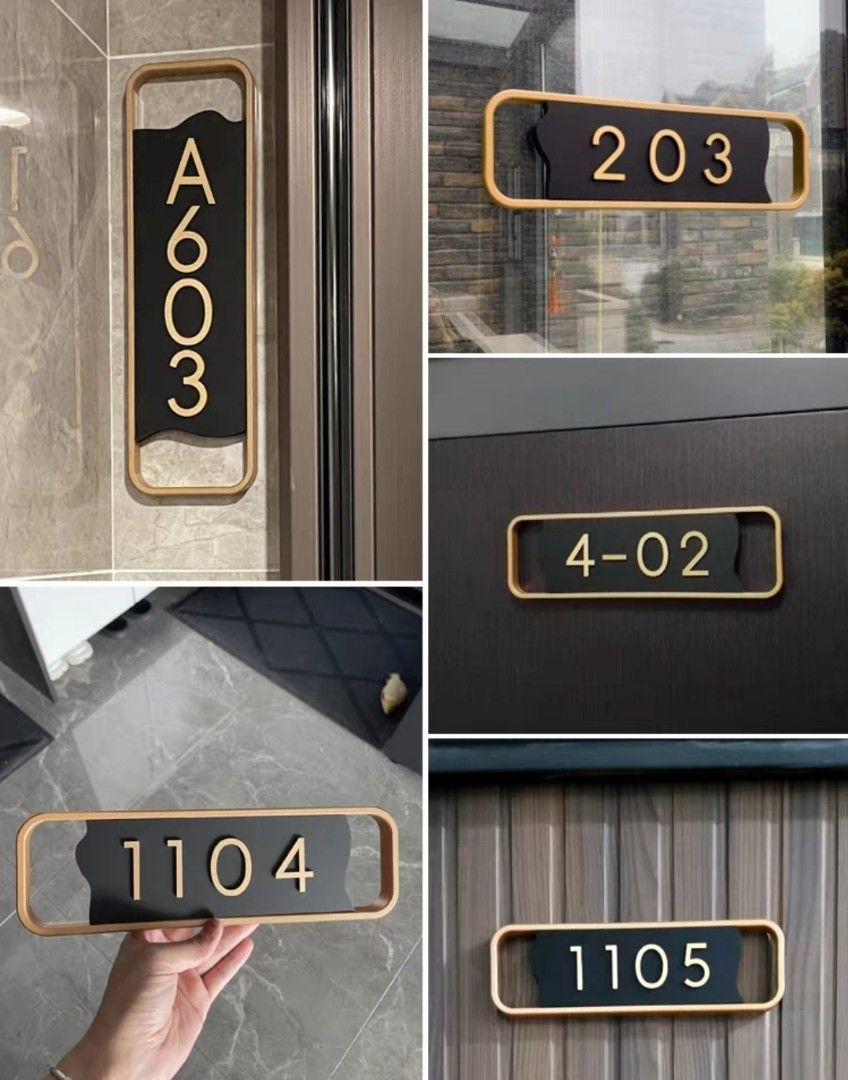 Unit number plate, Furniture & Home Living, Home Decor, Other Home ...