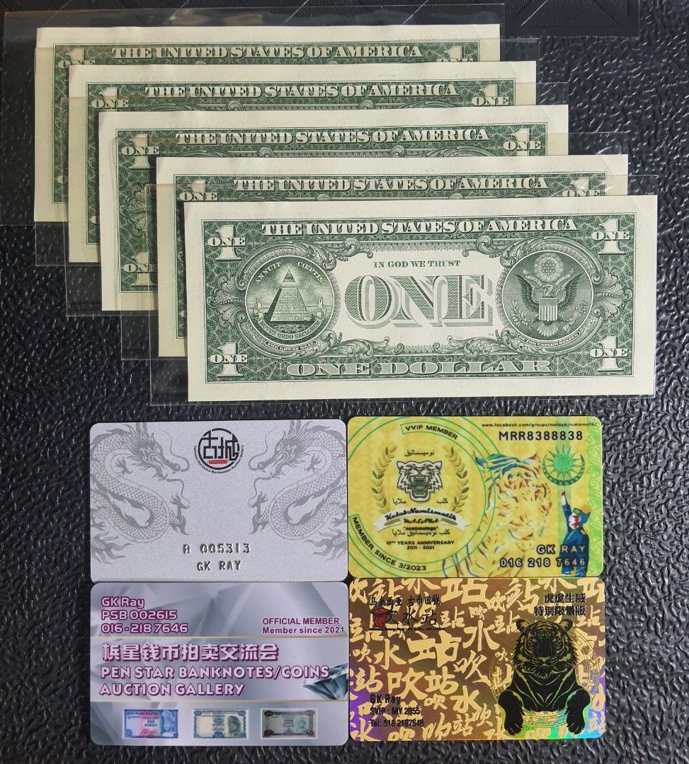 USD1 One Dollar US Replacement Note, Hobbies & Toys, Collectibles ...