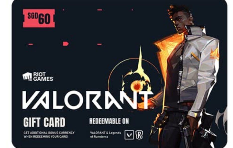 Valorant/Riot Games gift card worth $60. Selling for $55, Video Gaming ...