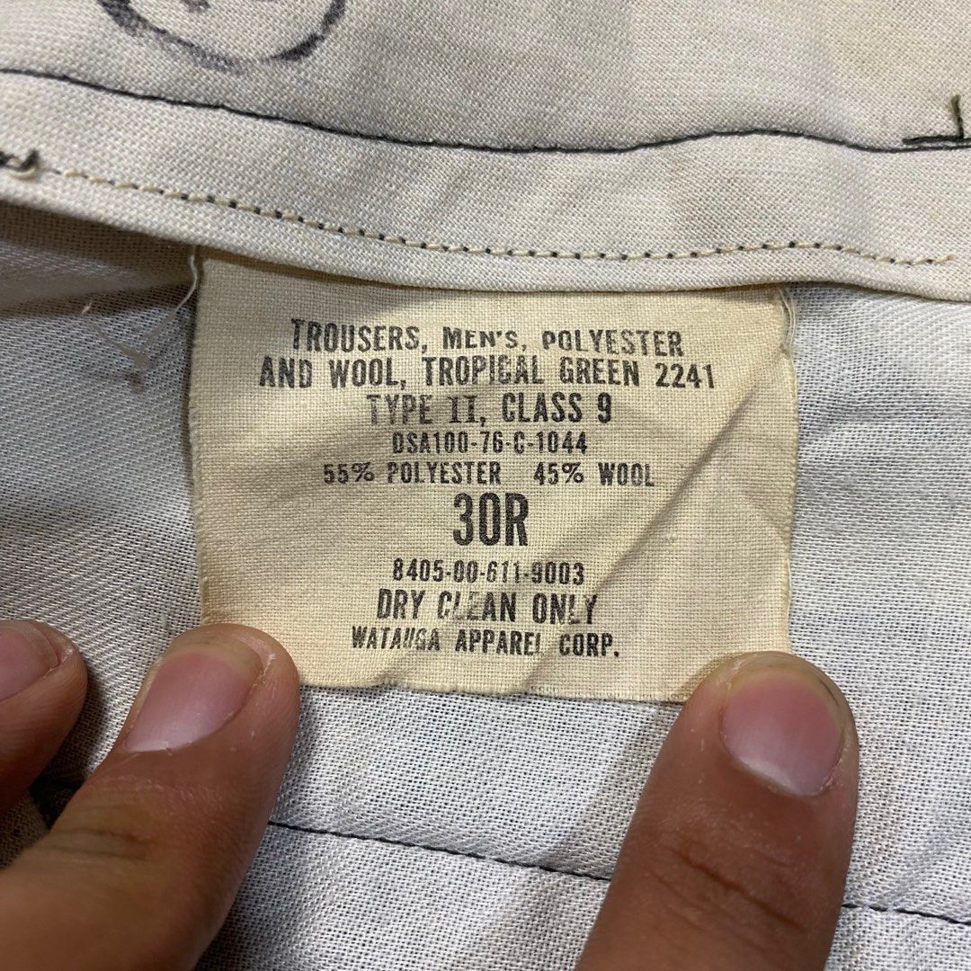 Vintage Military Tropical Green 2241 Type II Army Trousers, Men's ...
