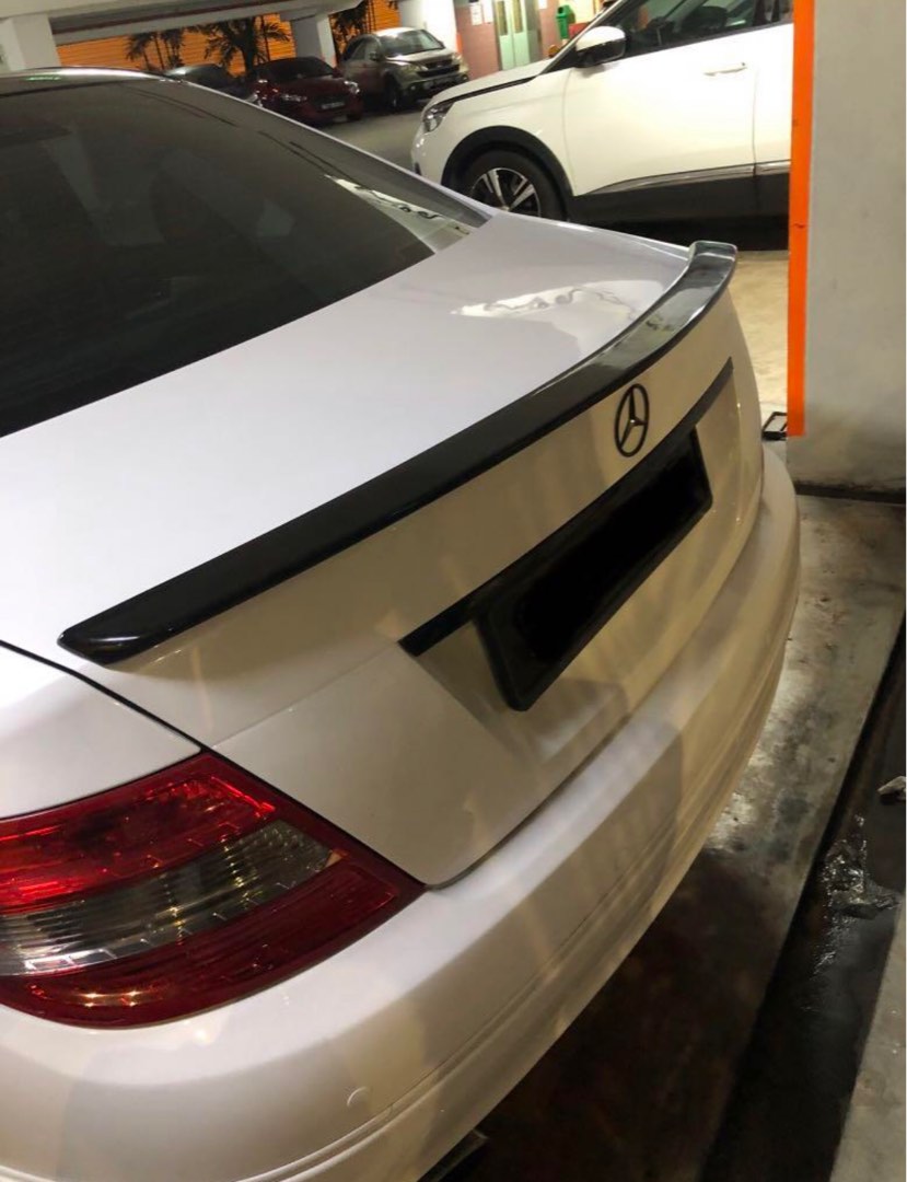 W204 C180 C200 Boot lip spoiler, Car Accessories, Accessories on Carousell