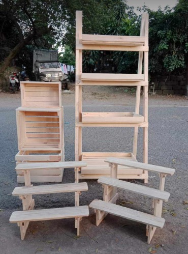 WOODEN CRATES/RACK, Furniture & Home Living, Furniture, Shelves ...