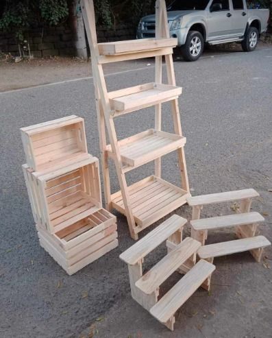 WOODEN CRATES/RACK, Furniture & Home Living, Furniture, Shelves ...