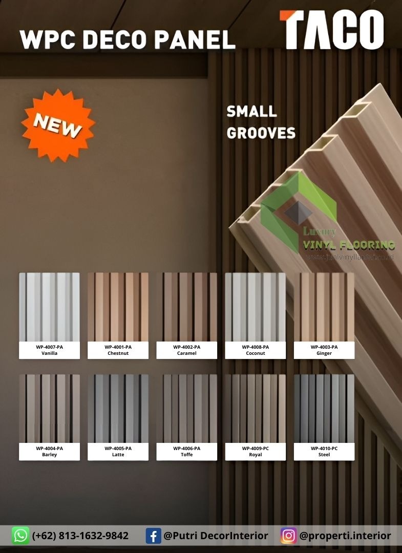 wpc wall panel TACO kode PA 4XXX - uk. 17,18cm x 2,95m tebal 24mm, Perabotan Rumah di Carousell