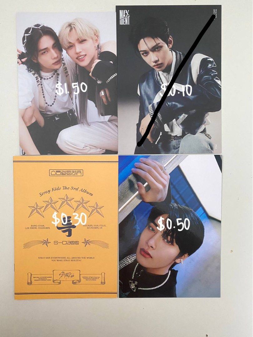 WTS stray kids skz assorted album inclusions maxident noeasy 5 star ...