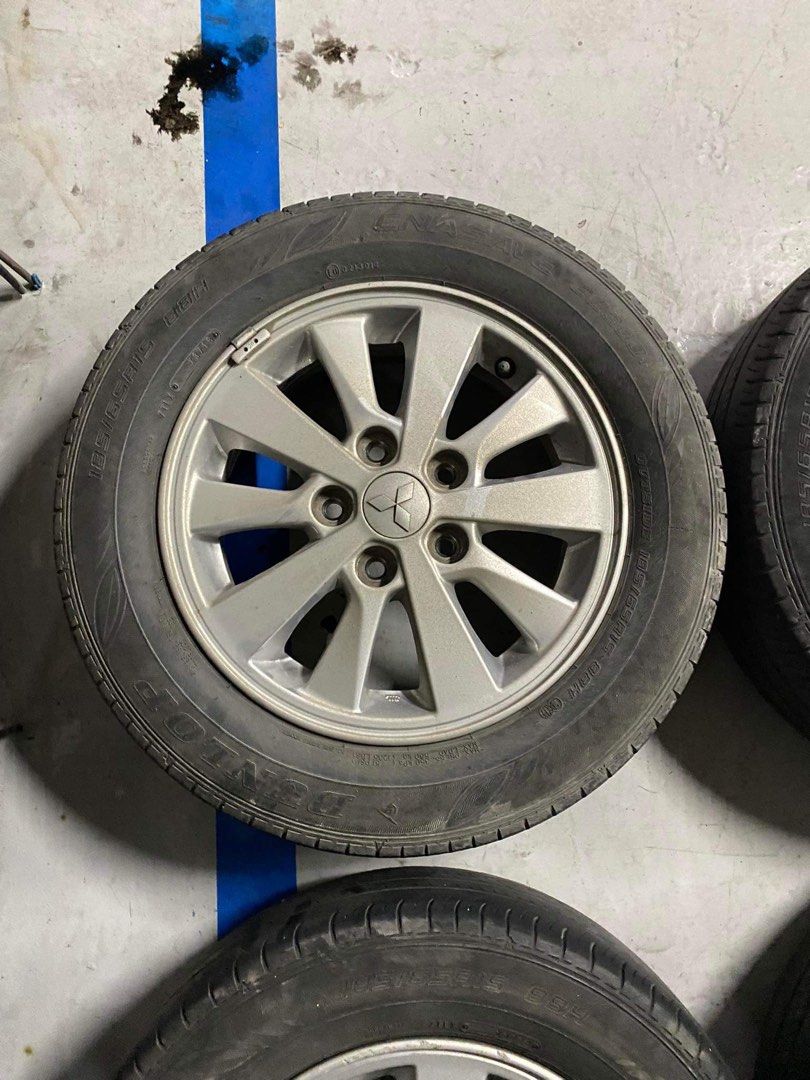 Xpander mags and tires with dunlop, Car Parts & Accessories, Mags and ...