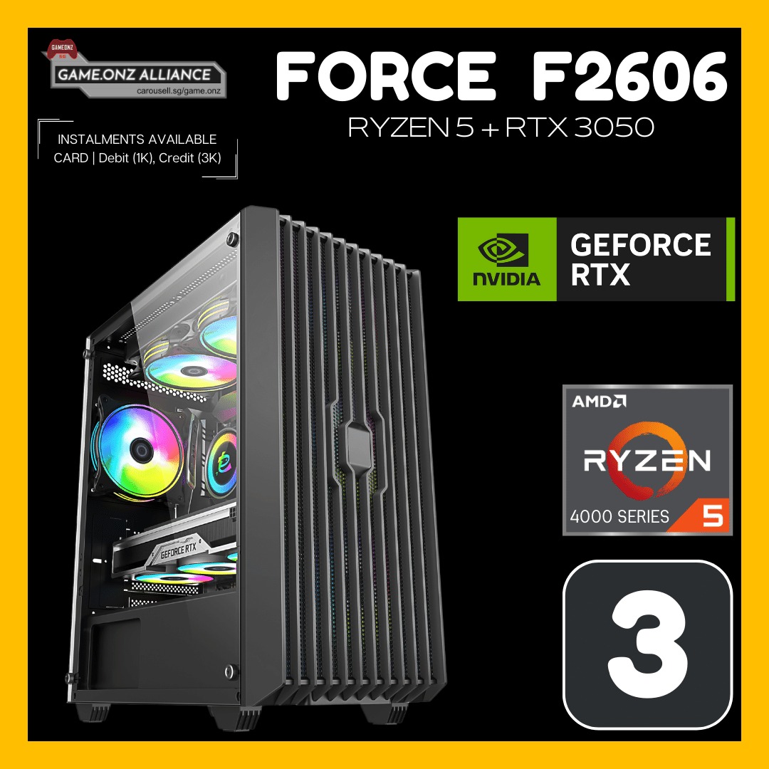 03 STARTER | FORCE F2606M | 1080P RTX GAMING | AMD RYZEN Cheap Gaming ...