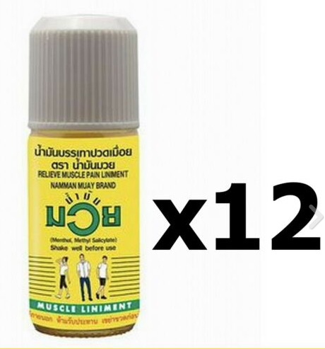 [ 12x30ml ]. Muay Thai Boxing Liniment Namman Muay Thai Oil Kickboxing ...