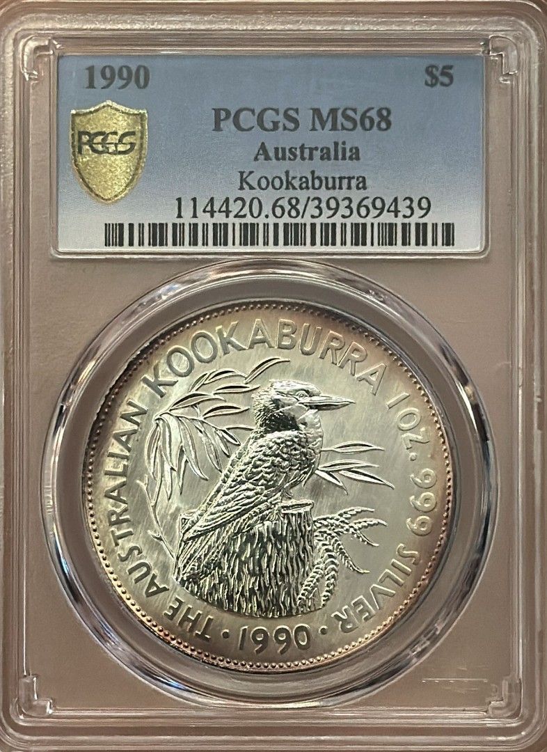 1990 Australia Kookaburra 5 Dollars 1oz High Grade, Hobbies & Toys ...