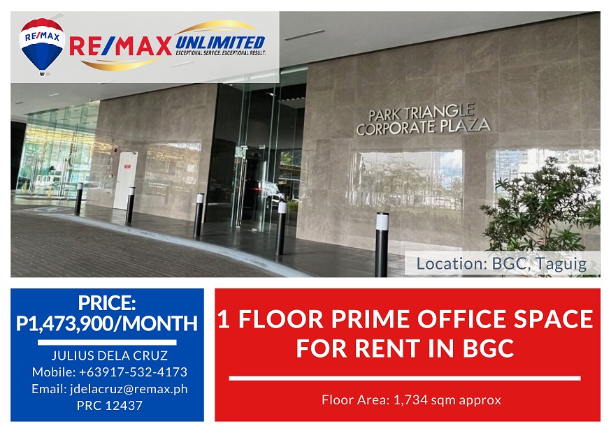 1 Floor Prime Office Space for rent in BGC, Property, Rentals ...