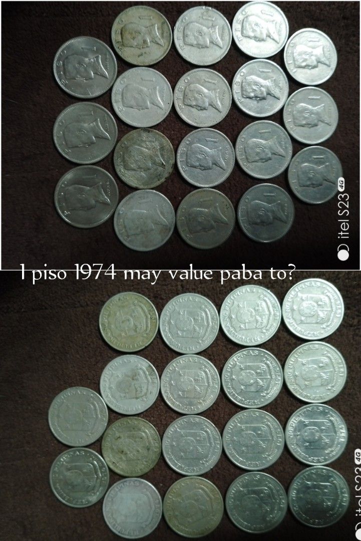 1 Piso coin Philippines 1974 and 1972 take all 5,500 only.., Hobbies ...