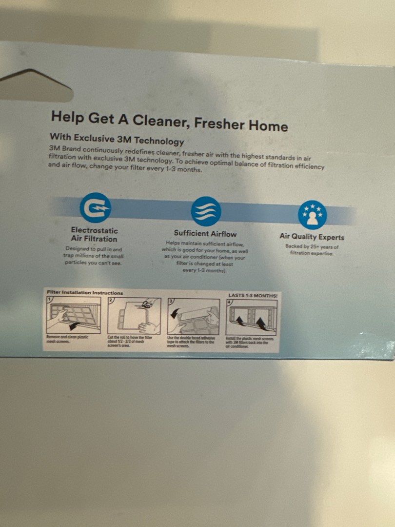 3M aircon cleaning filter roll, TV & Home Appliances, Air Conditioners ...