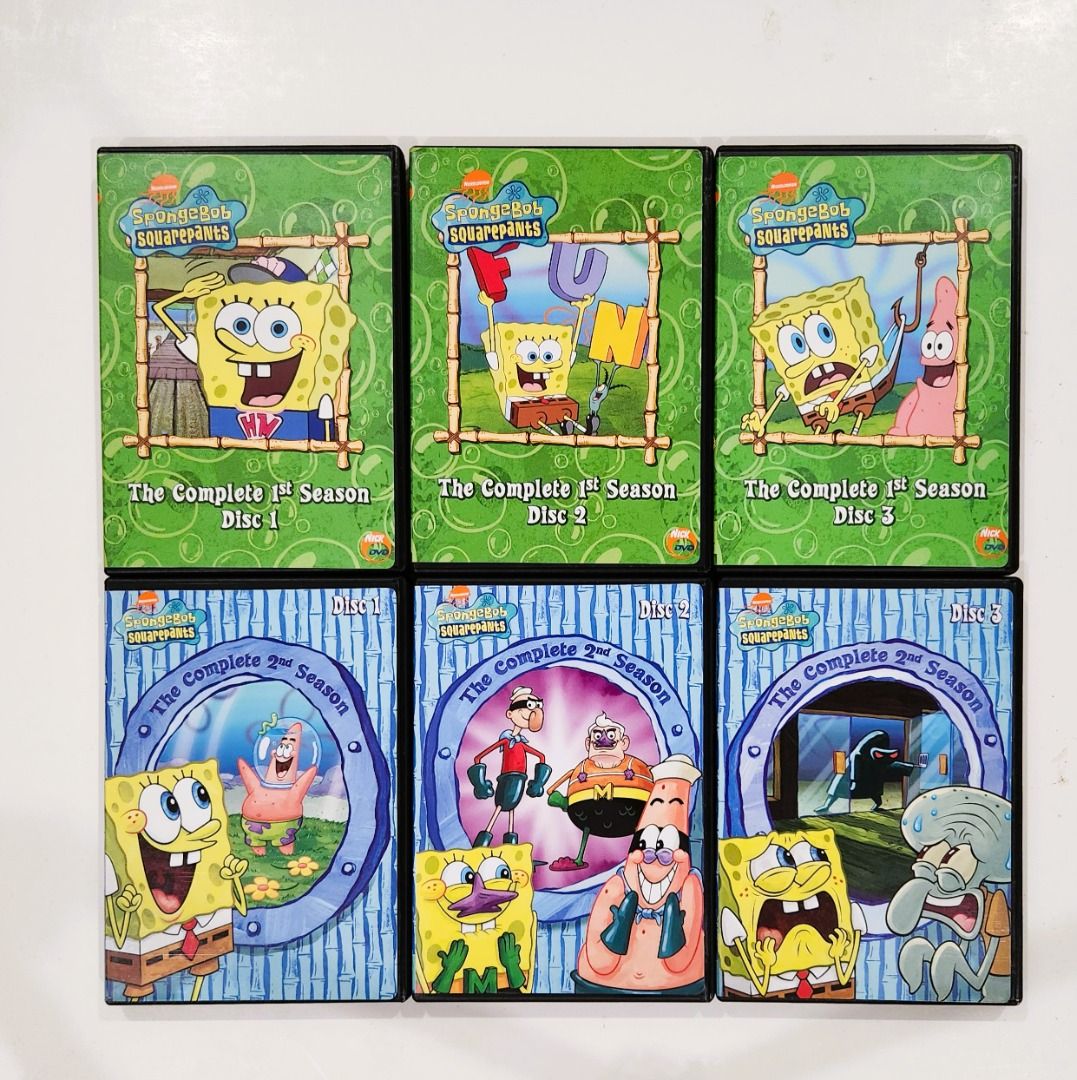 $6 for 6DVD SpongeBob SquarePants: Seasons 1 & 2 DVD Boxsets (6 Discs ...