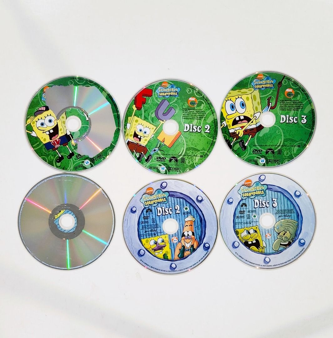 $6 for 6DVD SpongeBob SquarePants: Seasons 1 & 2 DVD Boxsets (6 Discs ...