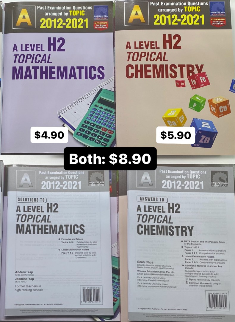 A level Topical TYS | H2 Mathematics / H2 Chemistry, Hobbies & Toys ...