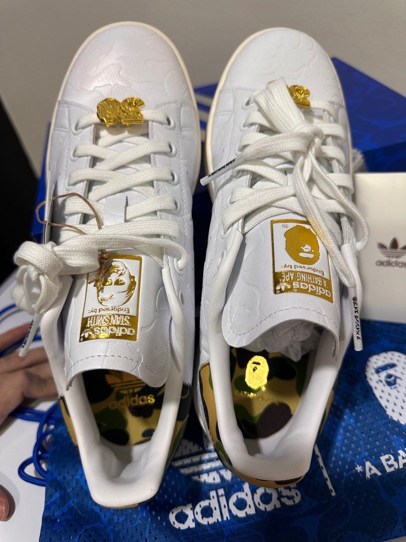 Adidas x BAPE leather trainers, Men's Fashion, Footwear, Sneakers on ...