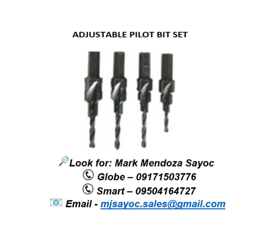 ADJUSTABLE PILOT BIT SET, Commercial & Industrial, Construction Tools ...