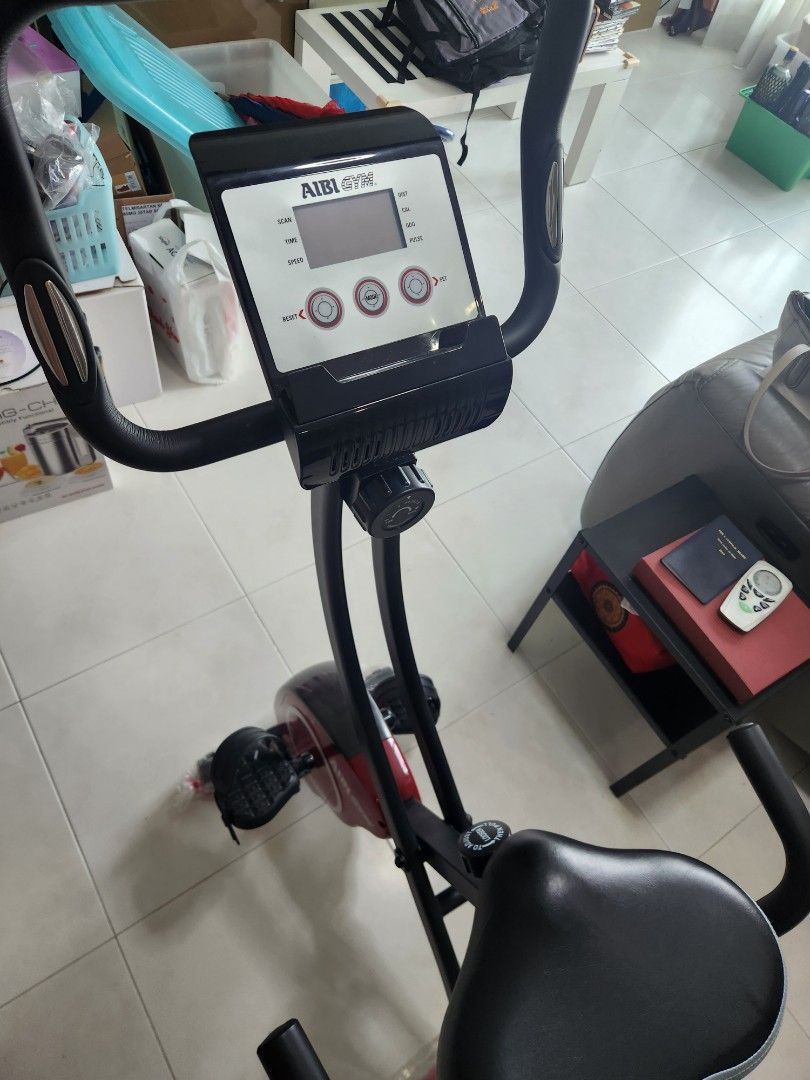 AIBI FOLDABLE UPRIGHT RECUMBENT BIKE AB-B775R, Sports Equipment ...