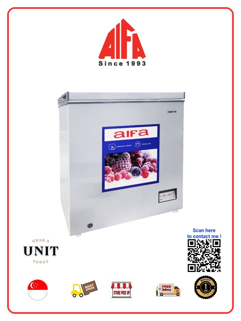 Aifa AD-H260 Commercial Chest Freezer Top Opening Door Poultry Butchery ...
