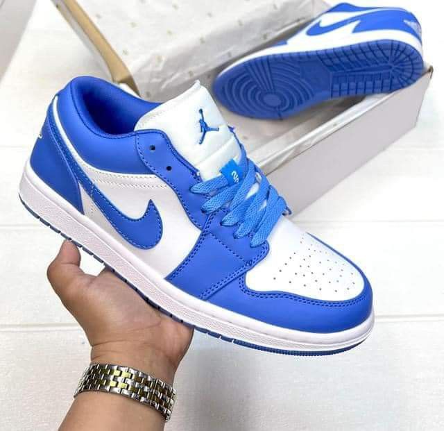 Air Jordan 1 LowCut Blue, Men's Fashion, Footwear, Sneakers on Carousell