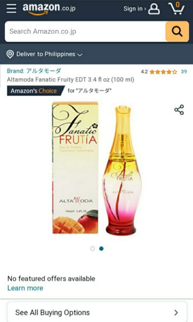 Alta Moda in Fanatic Frutia Eau de Toilette 100 ml, Beauty & Personal ...