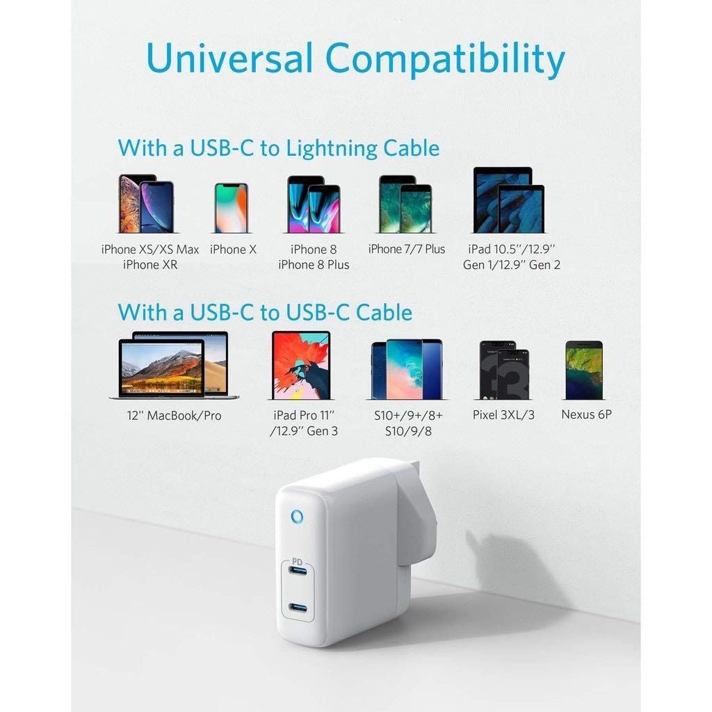 Anker PowerPort PD2 60W Charger (A2029), Computers & Tech, Parts ...