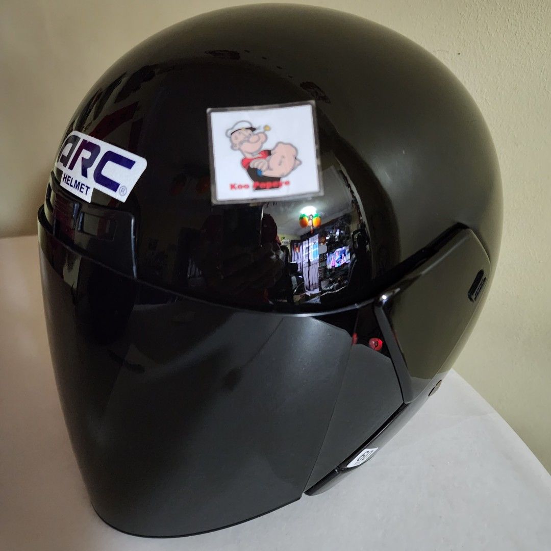 ARC ASTRO HELMET GLOSS BLACK COLOR, Motorcycles, Motorcycle Accessories ...