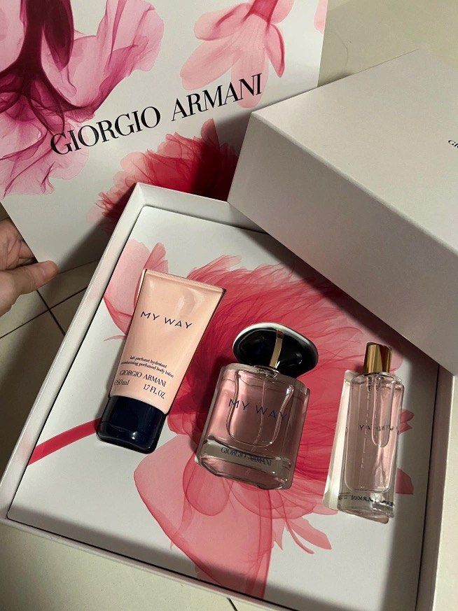 Armani My Way perfume 90ml + 15ml + 50ml body lotion gift box set ...